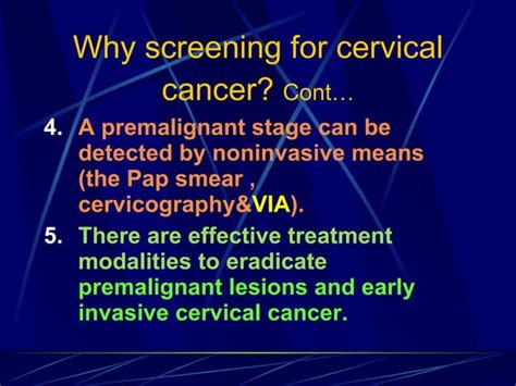 Screening For Female Genital Tract Malignancy Ppt Cancer Diseases And Conditions