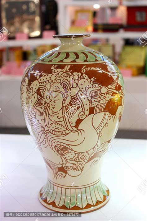 戏曲人物小口花瓶工艺世界文化艺术摄影汇图网