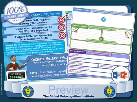 Lesson Introducing Metacognition And Self Regulated Learning Metacognition