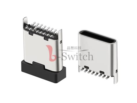 Tid夹板type C公头 板上type C公头 立式type C公头厂家 品赞电子