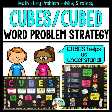 How To Teach Math Word Problems Cubes Math Strategy Caffeine Queen Teacher