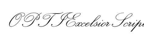 OPTIExcelsiorScript Font FFonts Net