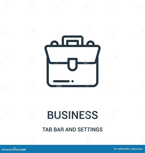 Business Icon Vector From Tab Bar And Settings Collection Thin Line