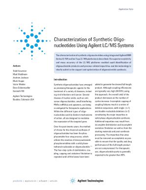 Fillable Online Agilent Qtof Nucleoside Application Note Form Fax Email Print PdfFiller