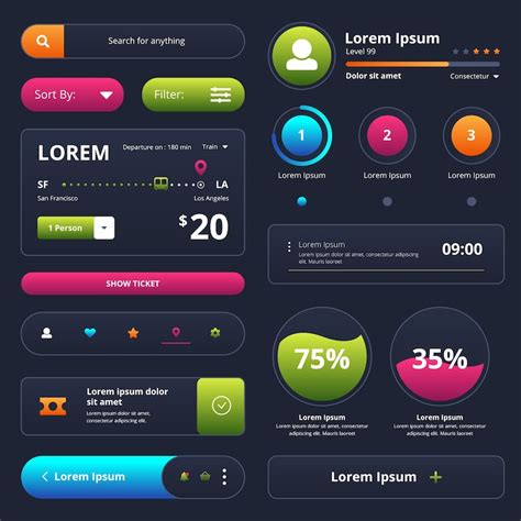 6 페이지 대시 보드 Ui 이미지 Freepik에서 무료 다운로드