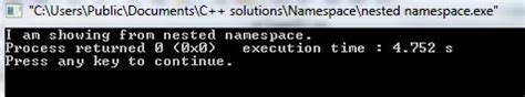 Education For ALL C Program To Illustrate The Use Of Nested Namespace