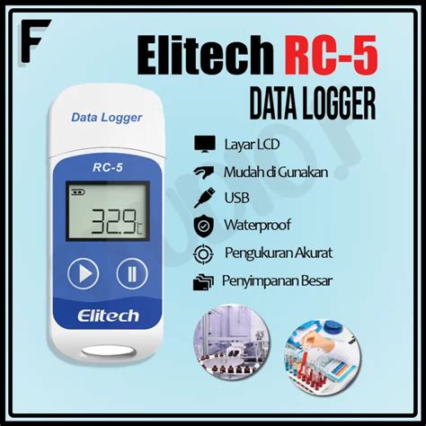 Elitech Rc5 Temperature Data Logger Monitor Usb Rc 5 Rc 5 Suhu Loger Presisi Tinggi Digital Usb