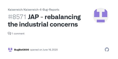 Jap Rebalancing The Industrial Concerns · Issue 8571 · Kaiserreich