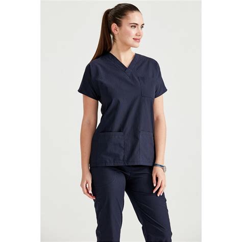 Dark Blue Scrub Set Comfortable Nurse Scrub Nurse Dress Womens