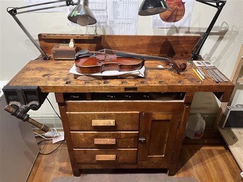 Cleaned And Restored An Old Workbench At The Violin Shop Today R