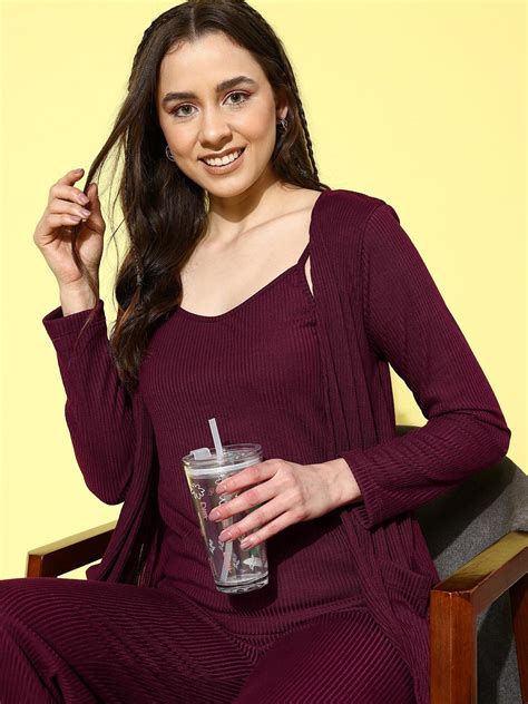 Buy Etc Women Ribbed Solid Co Ords Set Co Ords For Women 28110404 Myntra