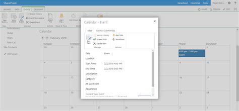 Open Sharepoint 2013 Calendar Event In Modal Dialog