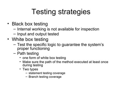 Unit 5 Testing Software Quality Assurance Ppt Educational