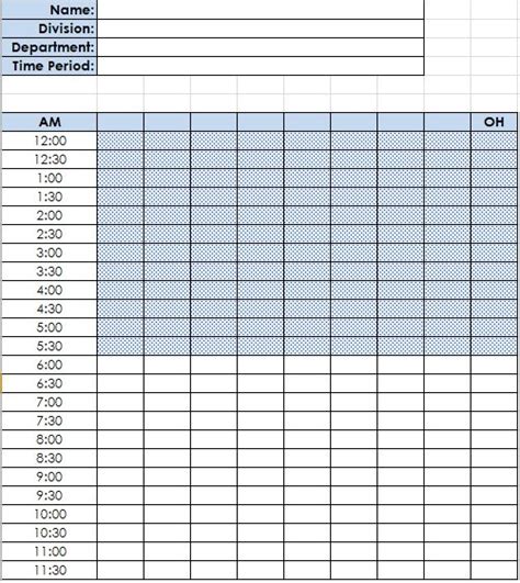 Time In Motion Study Template