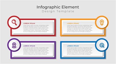 Premium Vector Vector Infographic Design Template With 4 Icons