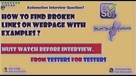 How To Find Broken Links Using Selenium Webdriver Selenium Interview
