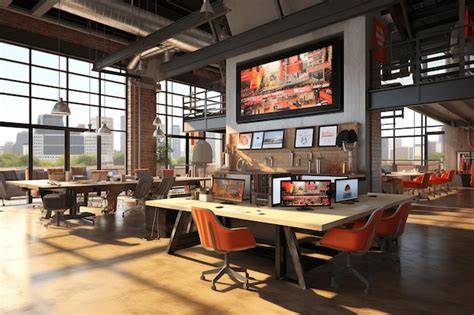 Computer View Mockup With Virtual Event Platform Premium AI Generated Image