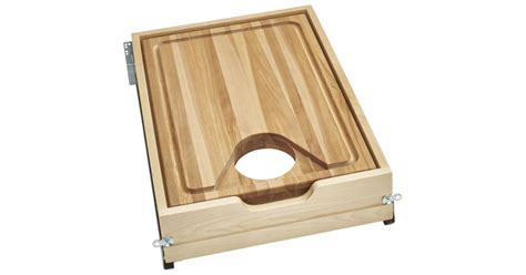 Rev A Shelf 4WCCB 18SC 1 4WCCB Series 15 Inch Pull Out Cutting Board Organizer With Soft Close