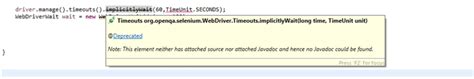 How To Fix Webdriver Wait Or Implicitly Wait Deprecated Message Error In Selenium Webdriver