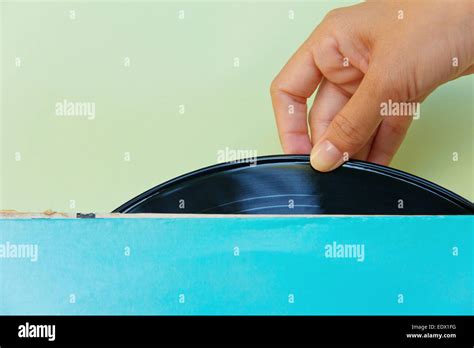 Hand Holding A Record Stock Photo Alamy