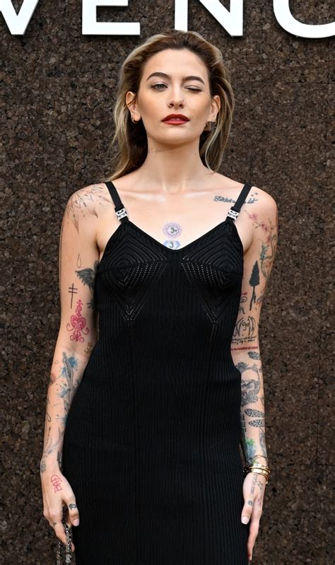 Paris Jackson Rocks Sheer Black Dress At Paris Fashion Week Photos