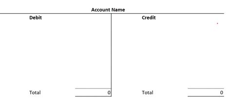 T Accounts Excel Template