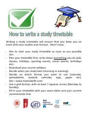 Studytimetable Pdf Writing A Study Timetable Will Ensure That You Keep You On Track With Your