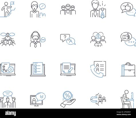 Aptitude Refinement Line Icons Collection Adaptability Comprehension