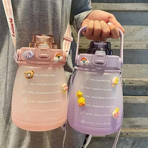 Botol Minum Viral Motivasi 2 Liter Botol Penanda Minum Air Botol 2l