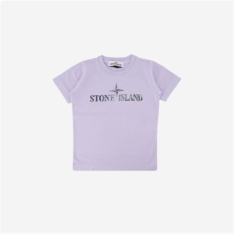 키즈 스톤 아일랜드 21073 ‘카모 투 프린트 티셔츠 라일락 23ss Stone Island Kream
