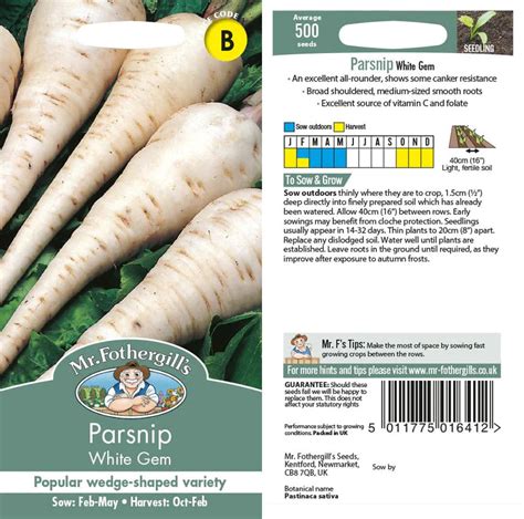 Parsnip White Gem Seeds Otooles Tools