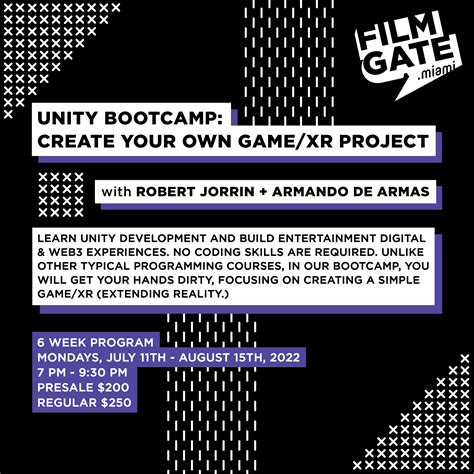 Unity Bootcamp Create Your Own Game XR Project FilmGate Miami