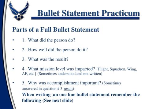 PPT Bullet Statement Practicum PowerPoint Presentation Free Download ID 3253582