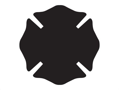 Fireman Badge Silhouette On White Backgruond 45711781 Vector Art At Vecteezy