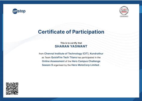 Sharan Yaswant A On Linkedin I Am Excited To Announce That I Have Successfully Participated In