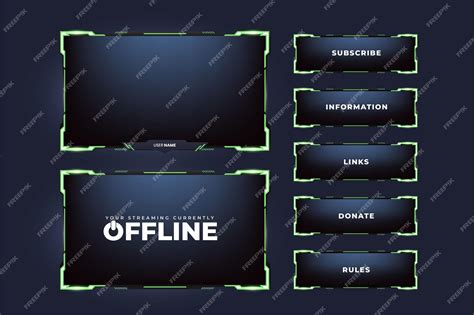 Premium Vector Live Streaming Screen Overlay Design Gaming Overlay Vector For Screen Panels