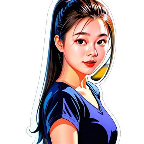 I Made An Ai Sticker Of 漂亮苗条的女孩 I Made An Ai Sticker Of 漂亮苗条的女孩