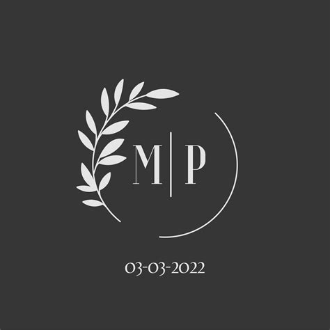 Initial Letter Mp Wedding Monogram Logo Design Inspiration 15611261