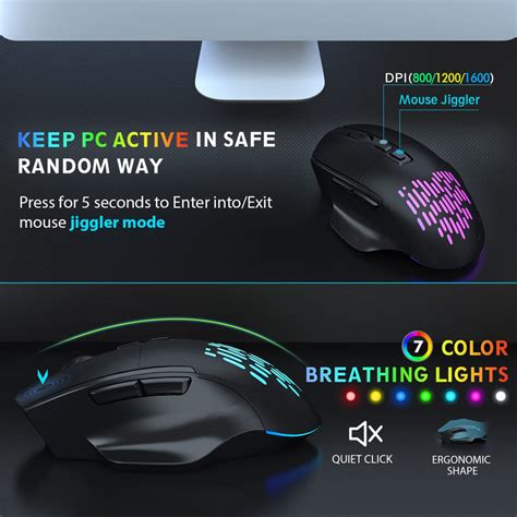 Sablute Wireless Keyboard And Mouse Backlits Wrist Rest Jiggler Mous