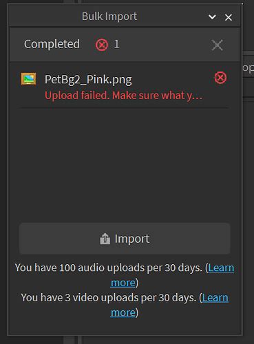 Cannot Upload Images Upload Failed Make Sure What Youre Uploading Is