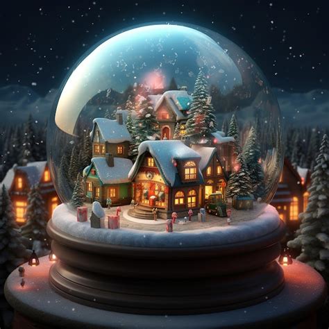 Snow Ball Christmas T Premium Ai Generated Image