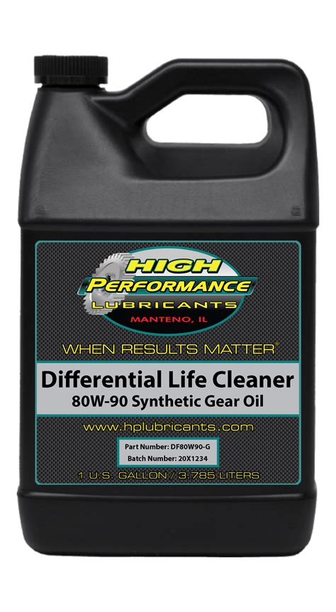 Differential Life Cleaner 80w 90 Advanced Lubrication Inc