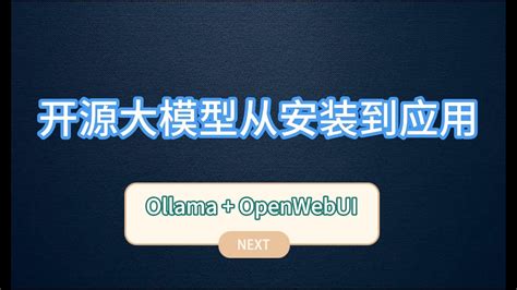 开源大模型从安装到应用｜llm ｜ollama ｜ Openwebui ｜ai ｜gemma ｜ Llama Youtube