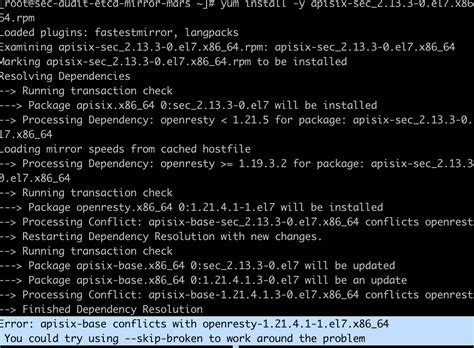Help Request Get A Error When Installing Apisix By Rpm Issue Api Apisix Build Tools