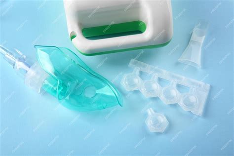 Premium Photo Ampoules With Remedy For Inhalation Therapy On Color