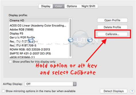 Enable Mac OS X Calibrate Display Expert Mode