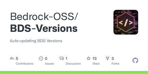 Github Bedrock Ossbds Versions Auto Updating Bds Versions