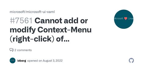 Cannot Add Or Modify Context Menu Right Click Of Richtextblock · Issue 7561 · Microsoft