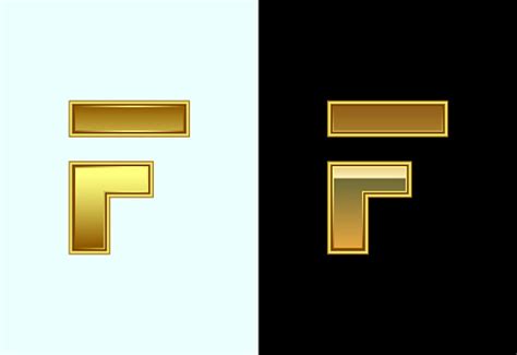골드 컬러 스타일의 이니셜 알파벳 F 기업 비즈니스 아이덴티티를 위한 그래픽 알파벳 기호 0명에 대한 스톡 벡터 아트 및 기타 이미지 0명 개념 개념과 주제 Istock