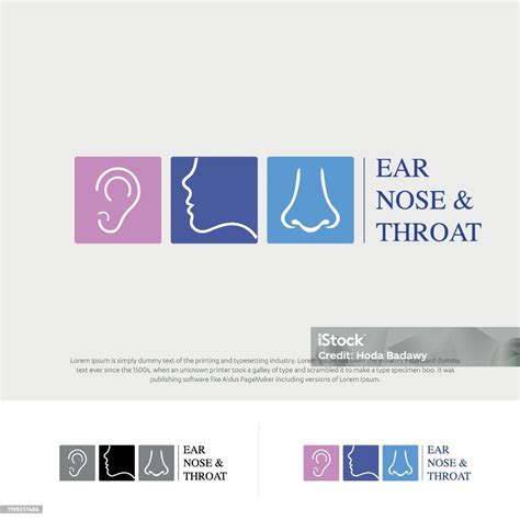 이비인후과 로고 머리 귀 코 인후 의사 로고 선 벡터 아이콘입니다 편집 가능한 스트로크입니다 삽화 플랫 선형 코에 대한 스톡 벡터 아트 및 기타 이미지 Istock